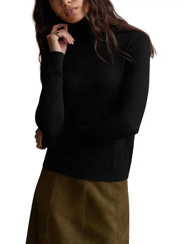 Jenni Kayne Linden Wool Turtleneck Sweater - Black