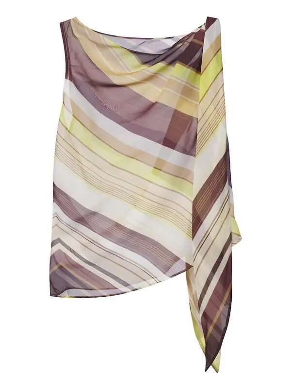 SIR. Vivia Tie-detail Striped Top - Multicoloured