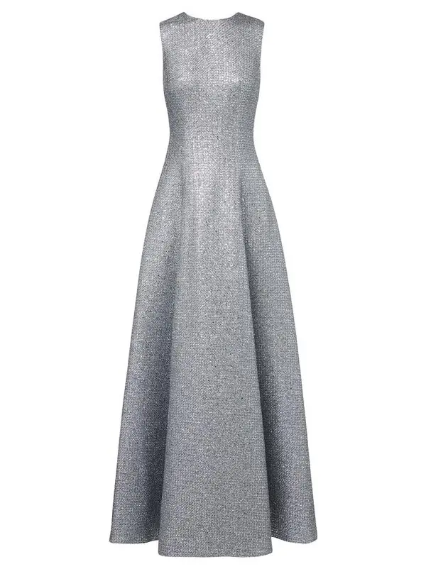EMILIA WICKSTEAD Nodin Tweed Gown - Silver