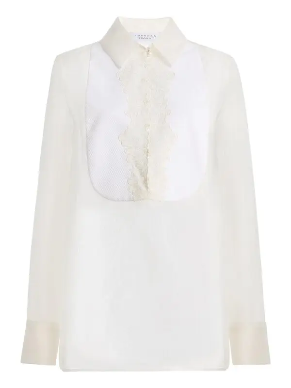 Gabriela Hearst Oriana Silk Top - Ivory