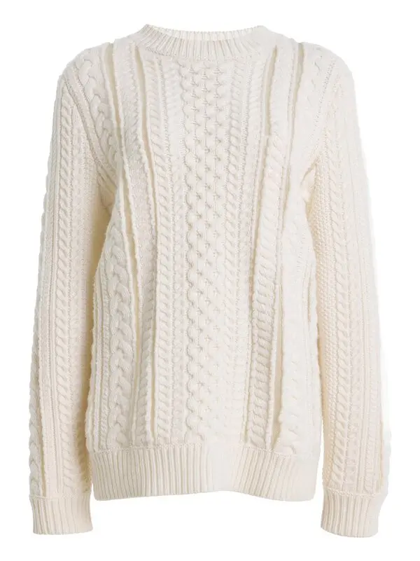 Gabriela Hearst Westal Wool-cashmere Fisherman Sweater - Ivory