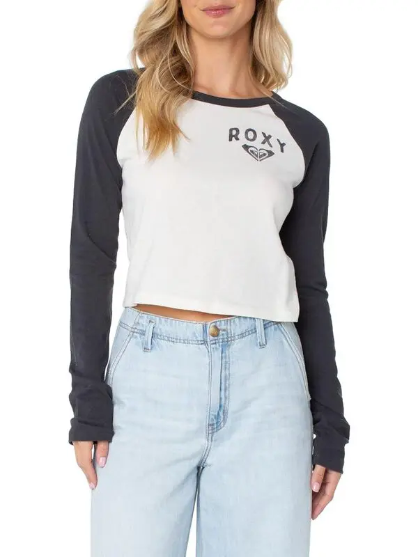 Roxy Sun Surfboard Raglan Graphic T-shirt - Cloud Dancer