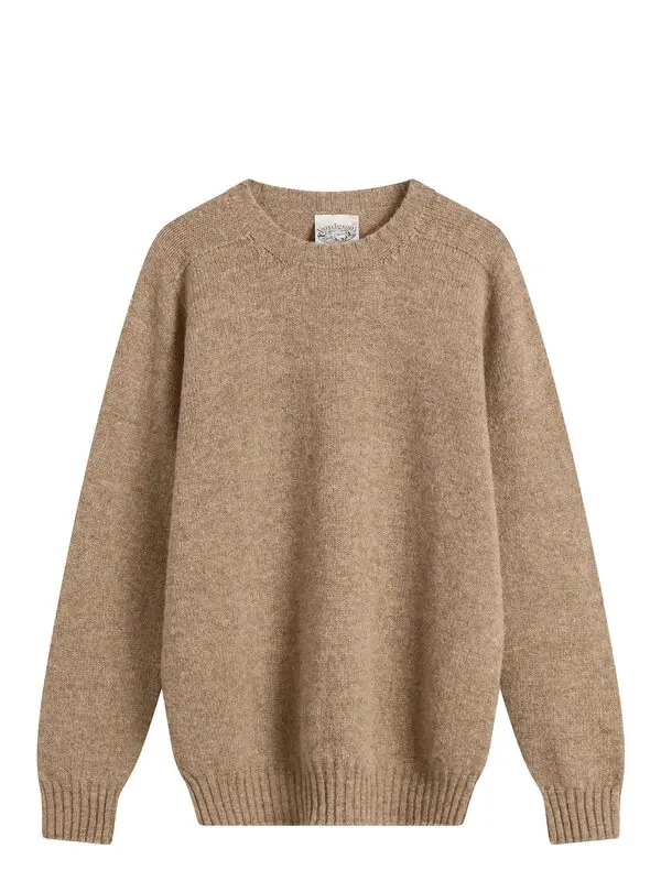 JAMIESON'S OF SHETLAND Crew Knit - Camel
