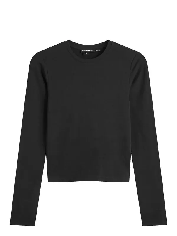 Good American Super Stretch Long Sleeve T-shirt - Black