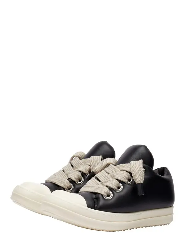 Rick Owens Jumbo Lace Padded Low Sneakers - Black
