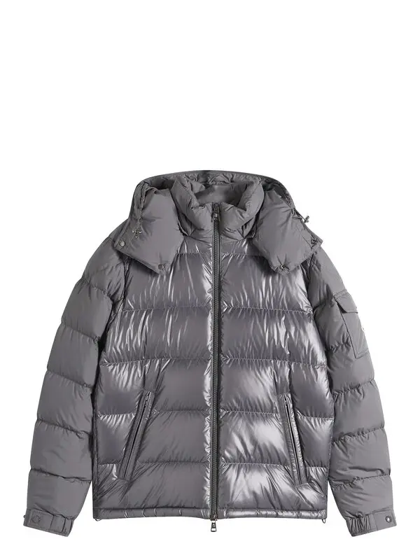 Moncler Maya Mixed Materials Padded Jacket - Grey