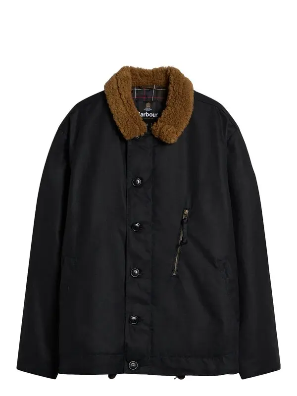 Barbour Heritage + Macklow Wax Jacket - Navy