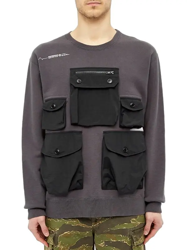 NEIGHBORHOOD Heavys Crew Sweatshirt - Charcoal