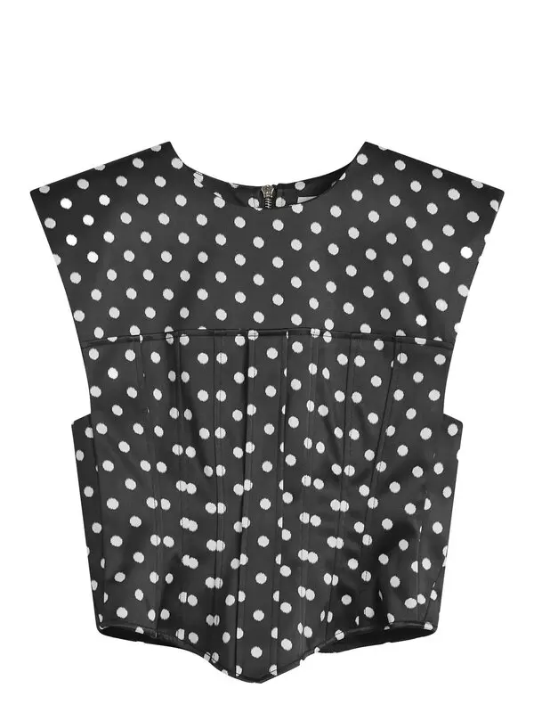 GANNI Corset Top - Black
