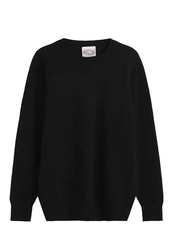 JAMIESON'S OF SHETLAND Crew Knit - Black