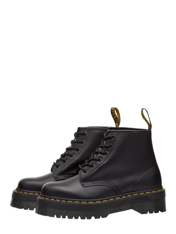 Dr. Martens 101 Quad 6 Eye Boot - Black Smooth
