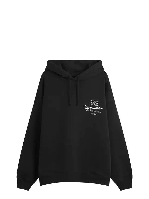Y3 Logo Hoodie - Black