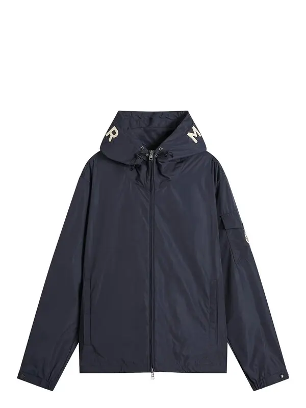 Moncler Sassiere Light Weight Logo Hooded Jacket - Navy
