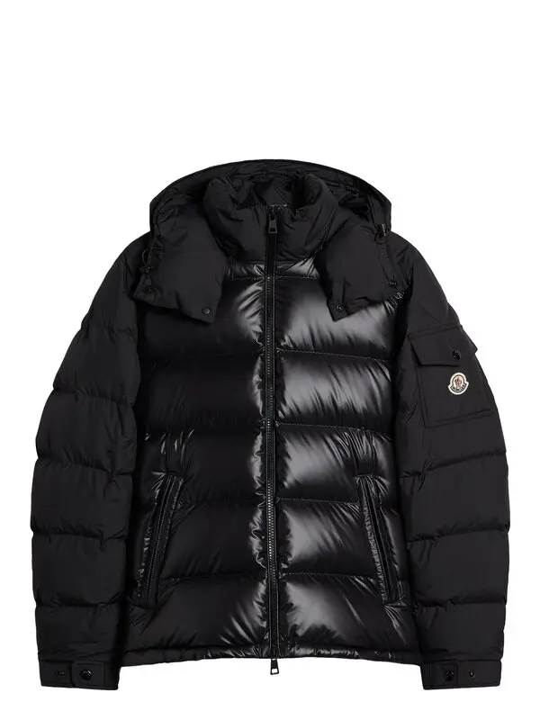 Moncler Maya Mixed Materials Padded Jacket - Black