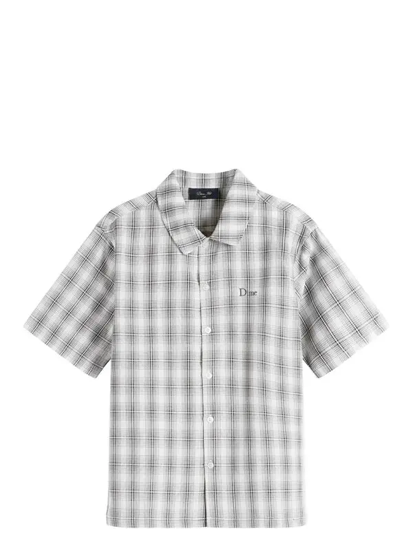 DIME Plaid Shorts Sleeve Shirt - Grey