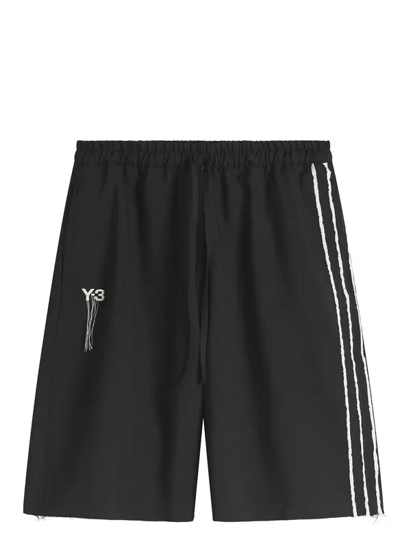 Y3 3-stripe Shorts - Black