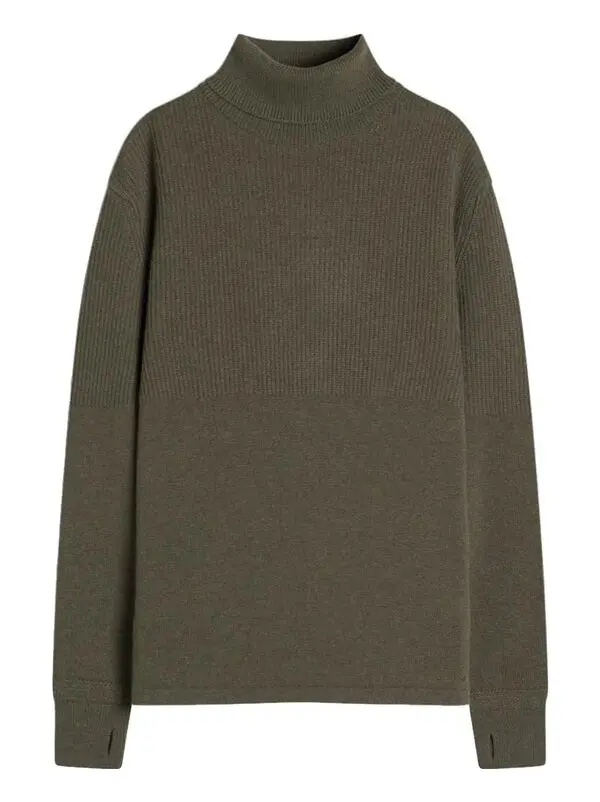 Barbour X Norbit Funnel Neck Jumper - Olive