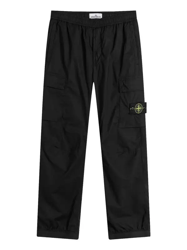 Stone Island Tela Paracadute Cargo Trousers - Black