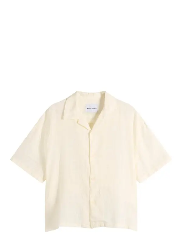 MKI MIYUKI ZOKU Loose Weave Check Vacation Shirt - Bone