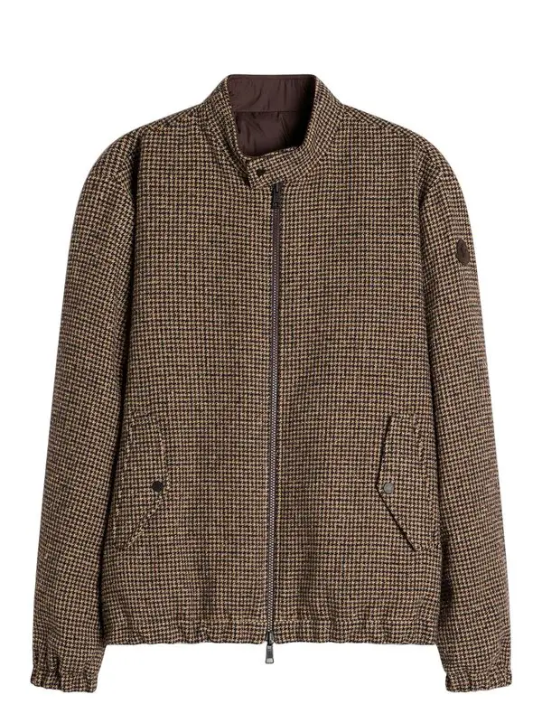 Moncler Ebrodel Micro Check Jacket - Brown