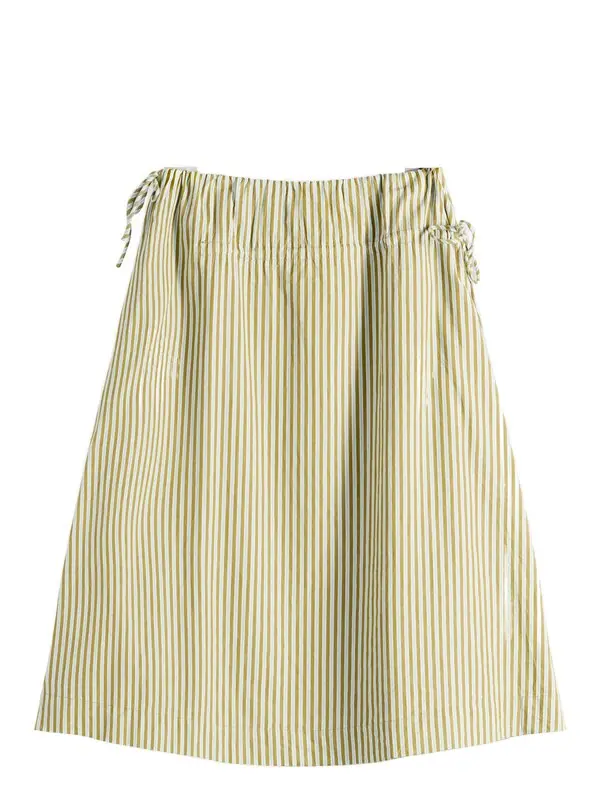 DAMSON MADDER Caspia Volume Midi Skirt - Basil