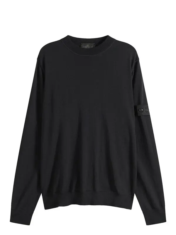 Stone Island Ghost Light Pure Wool Jumper - Black