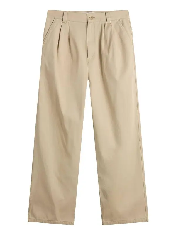 A.p.c. Ricky Double Pleat Chinos - Dark Beige