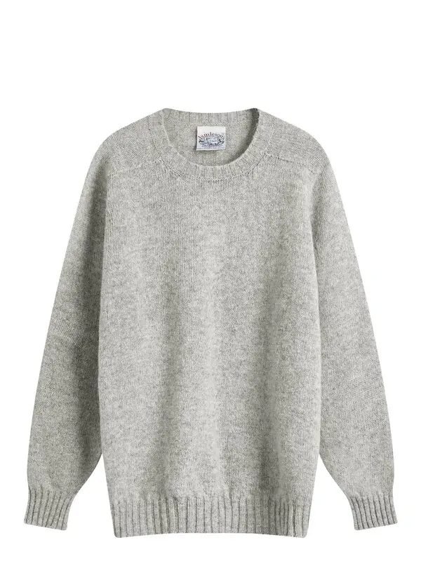 JAMIESON'S OF SHETLAND Crew Knit - Granite