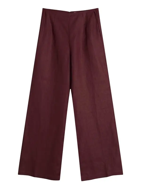 Faithfull The Brand Syna Straight Pants - Bordeaux