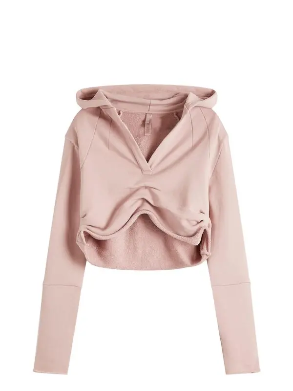 SKIMS Shoulder Pad Cropped Hoodie - Fawn