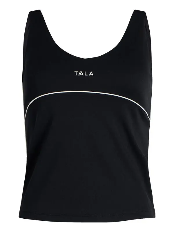 TALA Skinluxe Contrast Piping Vest - Shadow Black