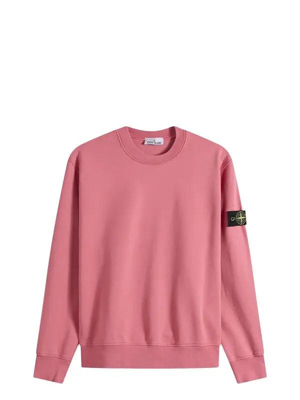 Stone Island Organic Cotton Fleece Sweatshirt - Geranium