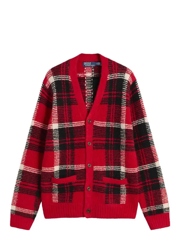 Polo Ralph Lauren Check Cardigan - Red Combo