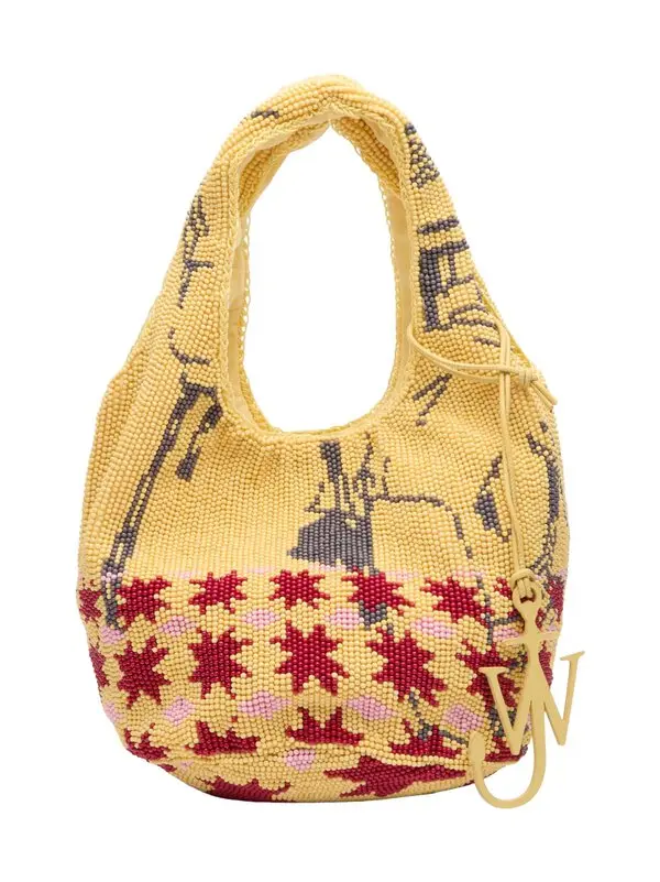 JW Anderson Mini Beaded Shopper | Cotton/canvas | End Clothing - Multicolor