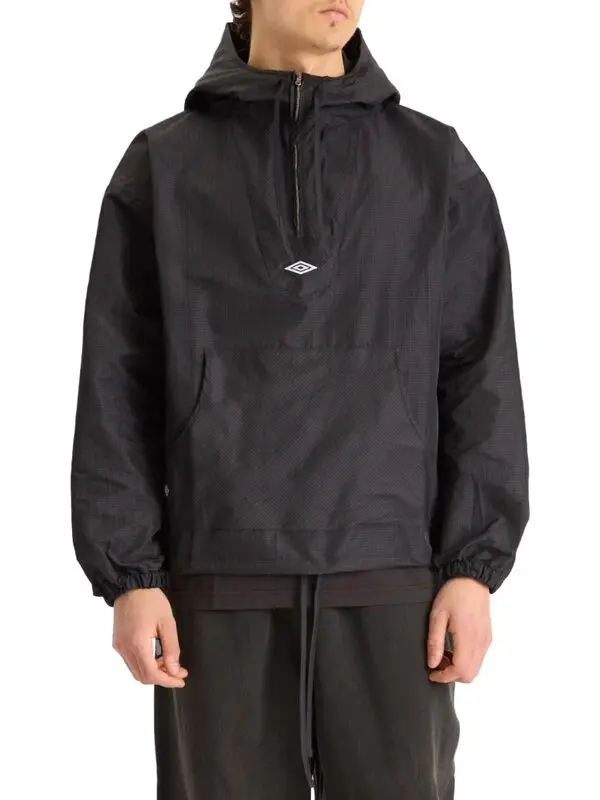 UMBRO BY SLAM JAM Micro Check Mask Anorak Jacket - Navy