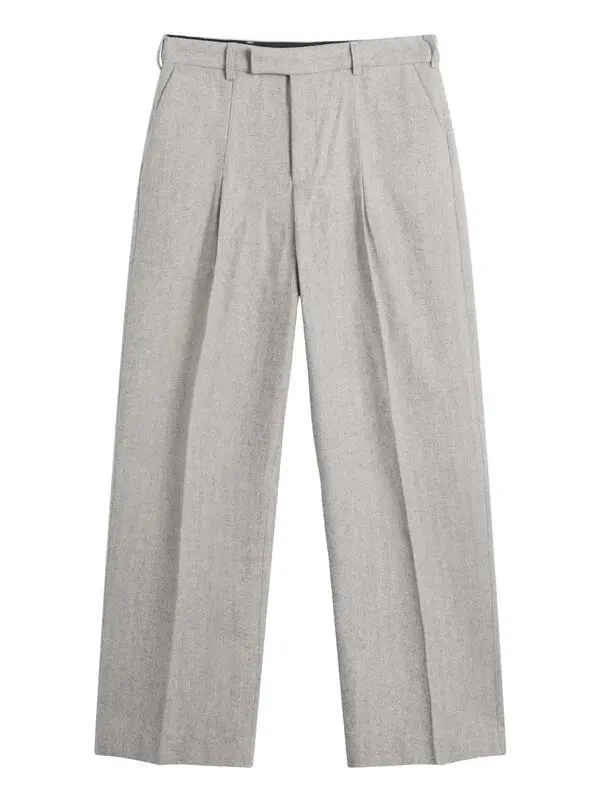 ABOUT:BLANK Herringbone Tailored Wide Leg Trouser - Grey