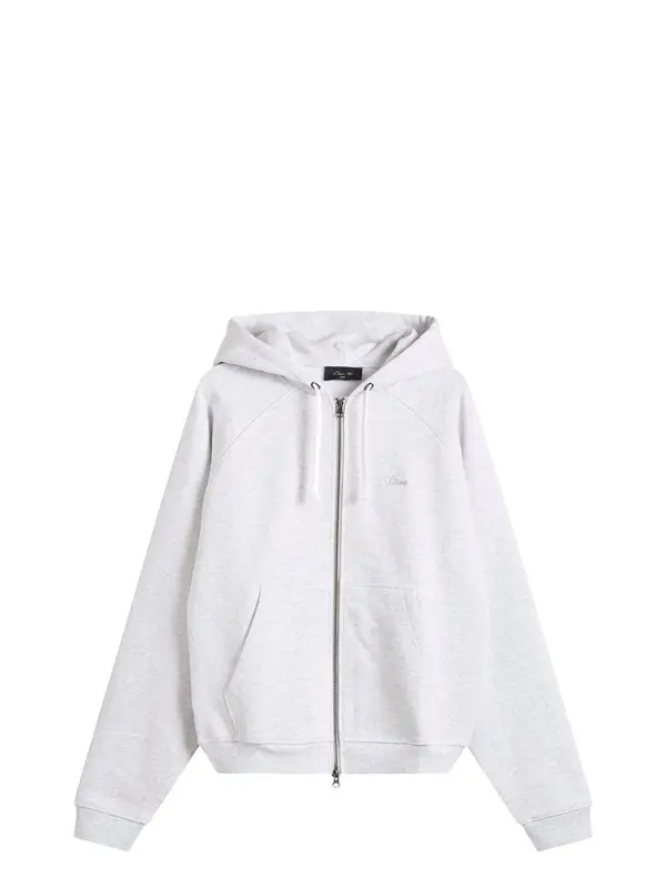 DIME Cursive Small Logo Zip Hoodie - Ash