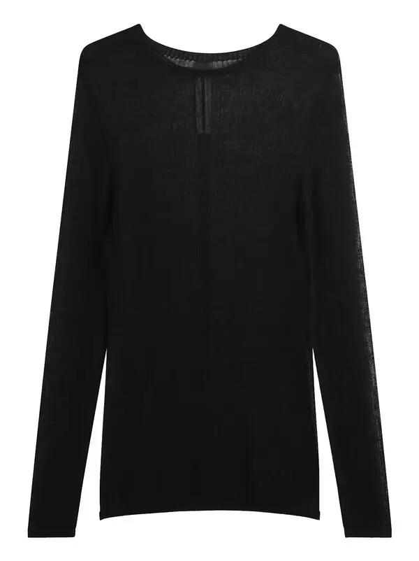 Rick Owens Fine Knit Dennis Sheer Top - Black