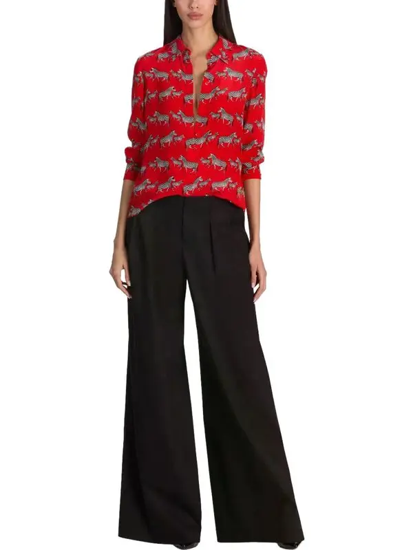 Alice + Olivia Willa Zebra-print Shirt - Red