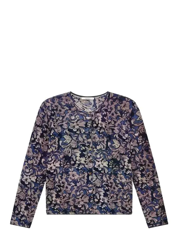 Malìparmi Printed Wool Cardigan - Blue