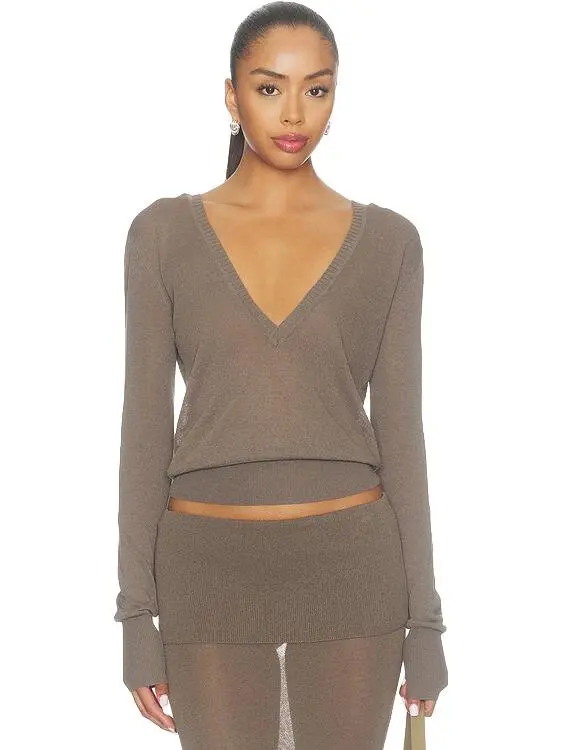 GEEL X Amanda Top In Grey - Ash