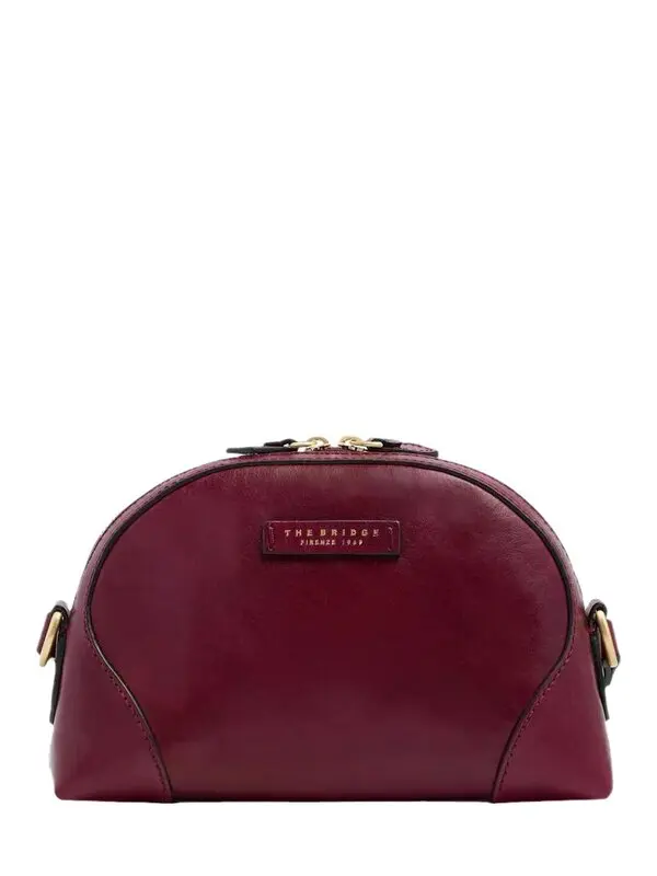 THE BRIDGE Rounded Leather Crossbody Bag - Red