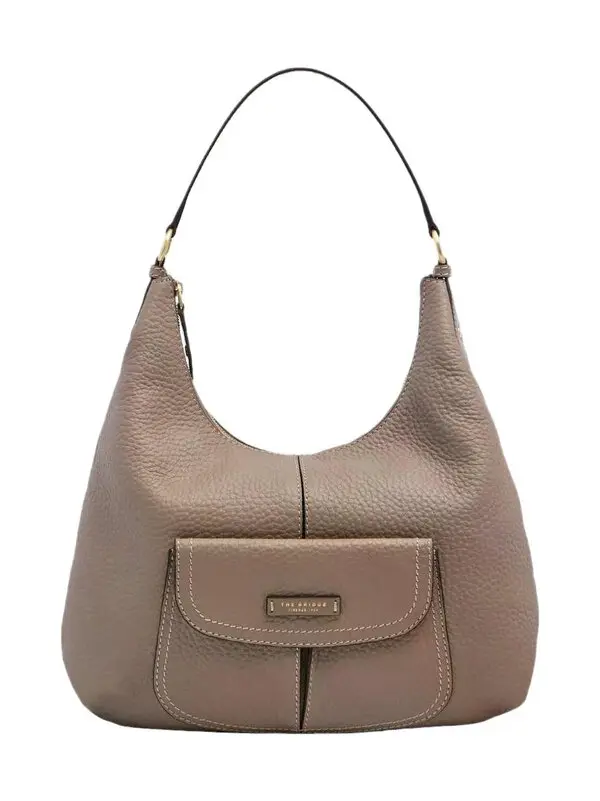 THE BRIDGE Front-pocket Leather Shoulder Bag - Neutrals
