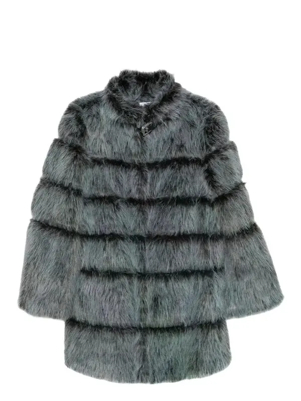 Patrizia Pepe Faux-fur Panelled Jacket - Blue