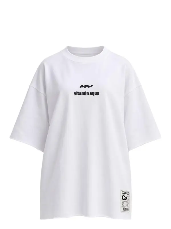 MYSIMPLICATED Oversized T-shirt With Vitamin Club Design W - White