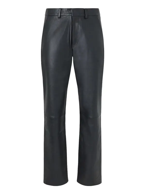 424 Straight-leg Panelled Leather Trousers - Black