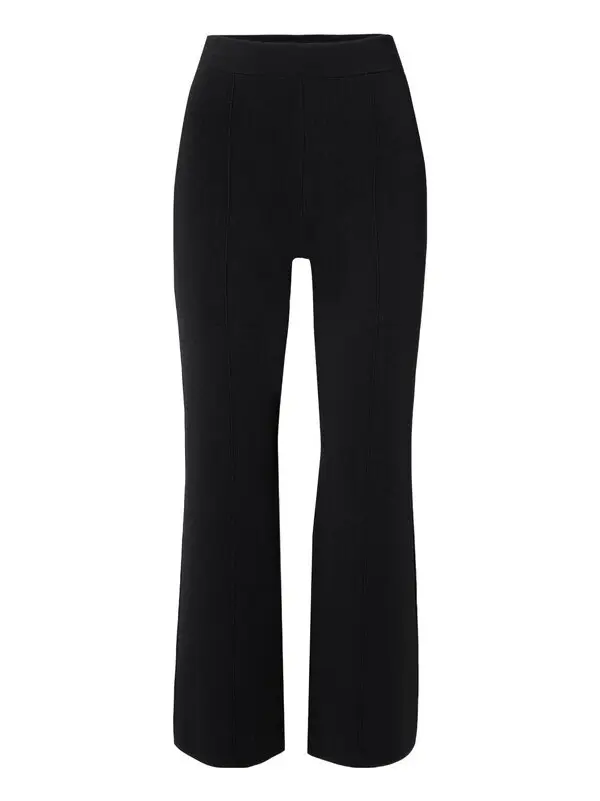 JOSEPH Milano Elastic Knit Wide Leg Pants - Black