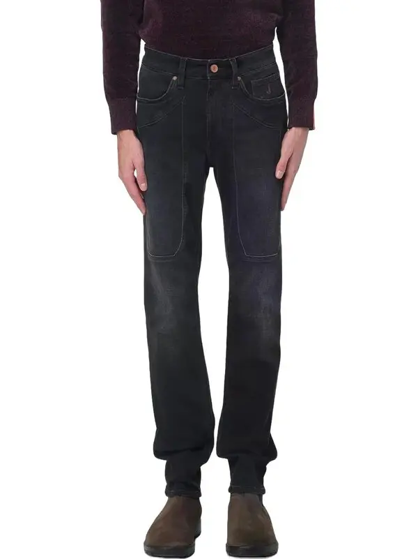 JECKERSON John Panelled Slim-fit Jeans - Black