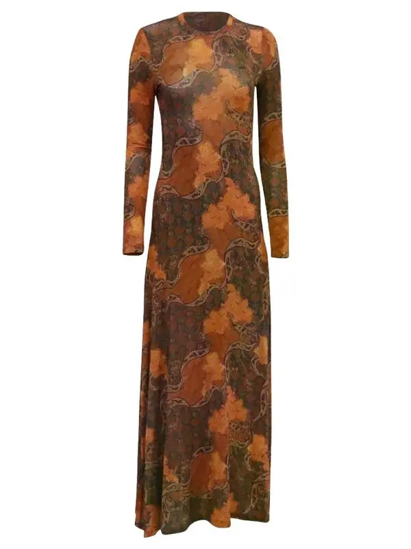 Ulla Johnson Amari Printed Jersey Dress - Orange