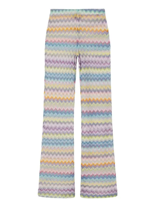 Missoni Striped Crochet-knit Flared Pants - Multi
